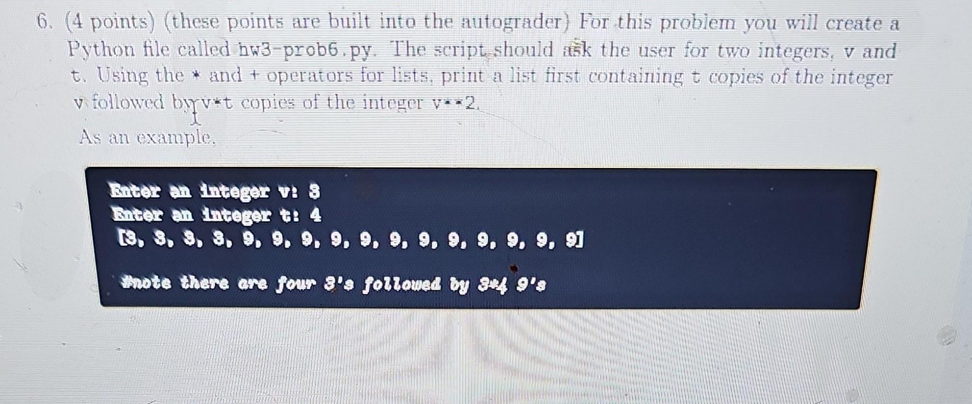 Solved 6. (4 points) (these points are built into the | Chegg.com