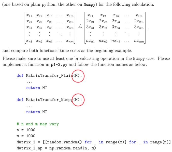 Solved Numpy is an important package for scientific | Chegg.com
