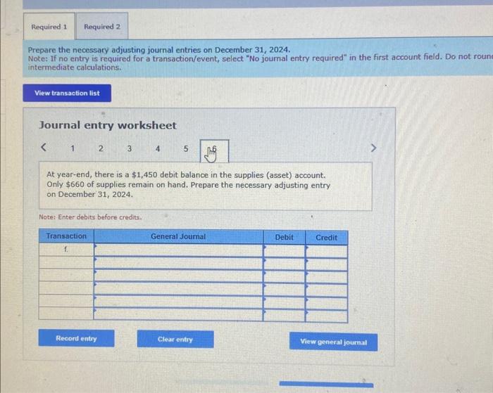 Solved Prepare the necessary adjusting journal entries on | Chegg.com
