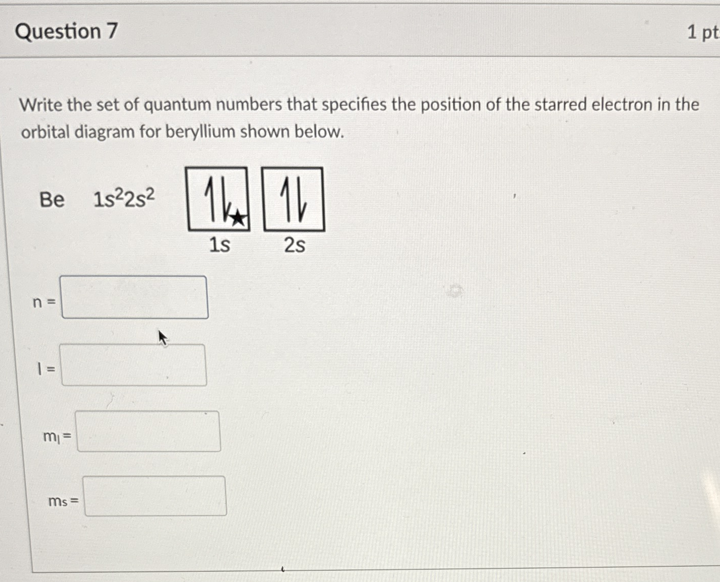 Solved Question 71 ﻿ptWrite the set of quantum numbers that | Chegg.com