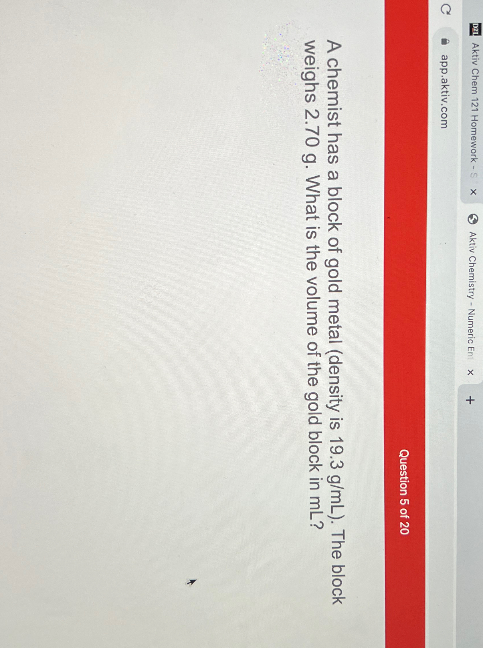 Solved Aktiv Chem 121 ﻿HomeworkAktiv Chemistry - ﻿Numeric | Chegg.com