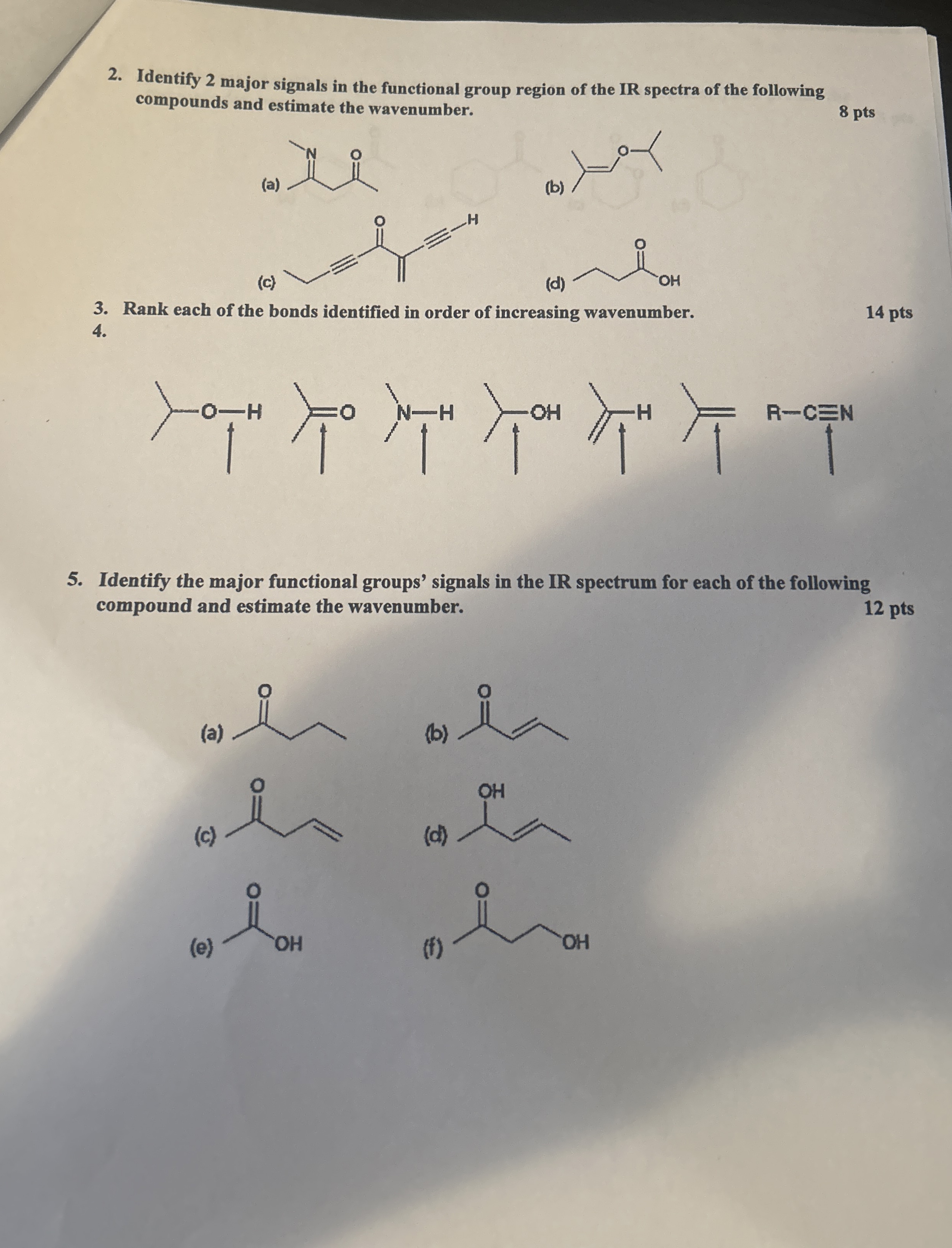Solved Identify 2 ﻿major signals in the functional group | Chegg.com
