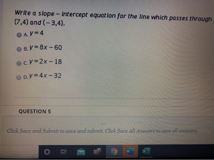 Solved Write A Slope Intercept Equation For The Line Which Chegg Solved Write A Slope Intercept Equation For The Line Which Chegg