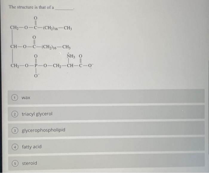 Solved The structure is that of a 0 CH,—0–CCH2)–CH3 | Chegg.com