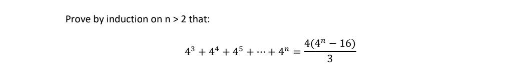 Solved Prove by induction on n>2 that: | Chegg.com