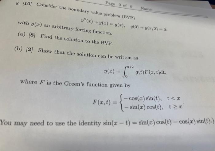 Solved Name the boundary value problem (BVP) | Chegg.com