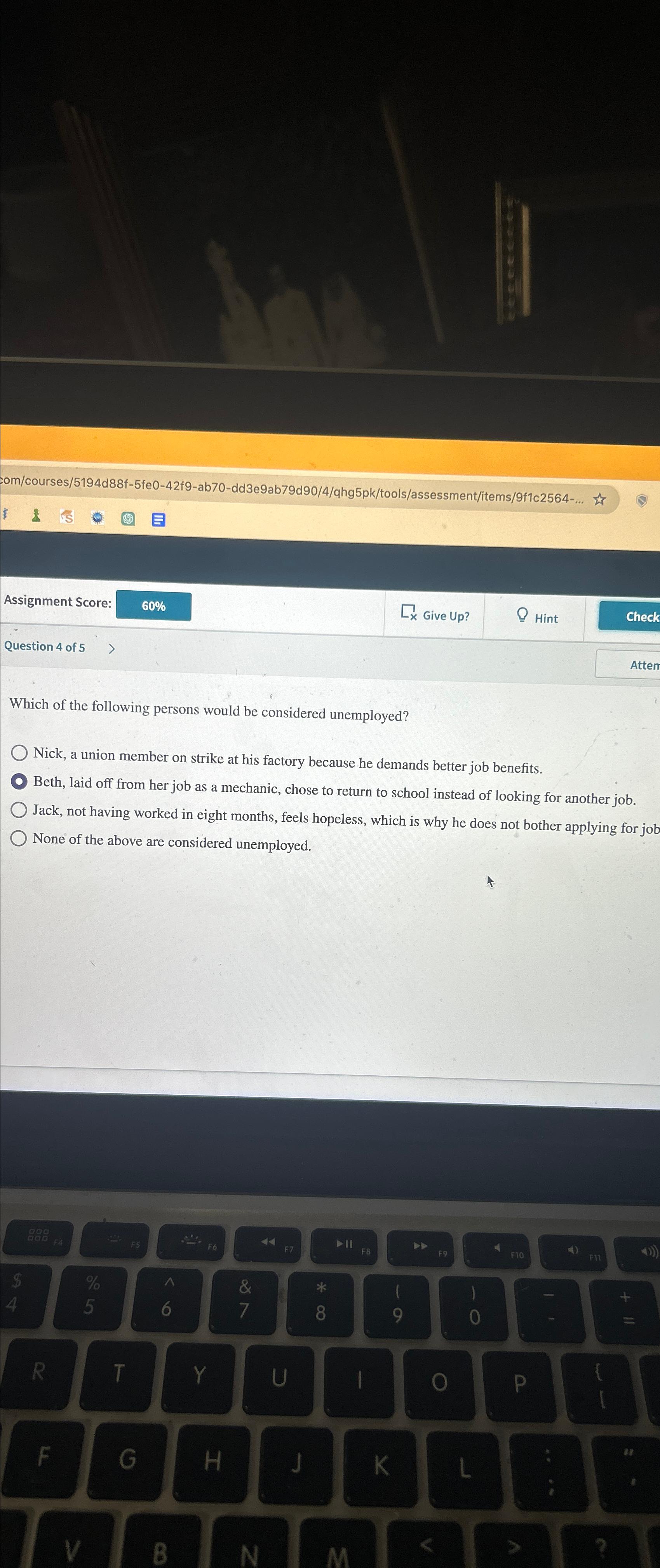 Solved Assignment Score:Give Up?HintCheckQuestion 4 ﻿of | Chegg.com