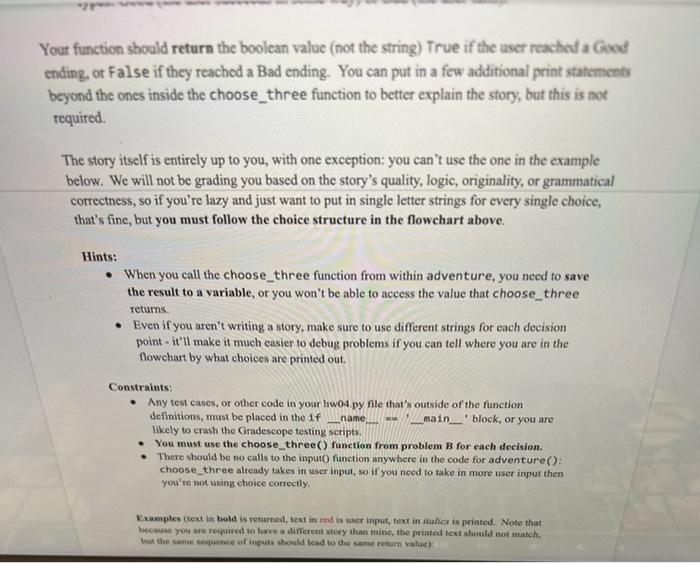 Solved Problem C. (10 points) Text Adventure Game Using the | Chegg.com Solved Problem C. (10 points) Text Adventure Game Using the | Chegg.com