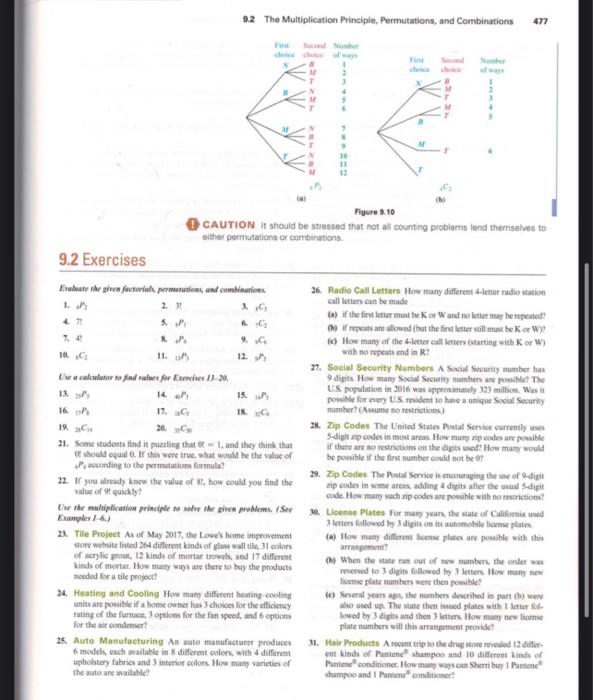 Solved 3.2 The Multiplication Principle, Permutations, and | Chegg.com