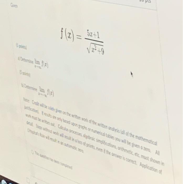 Solved f(x) = 62+1 Her Goitibes jen the witten work of the | Chegg.com