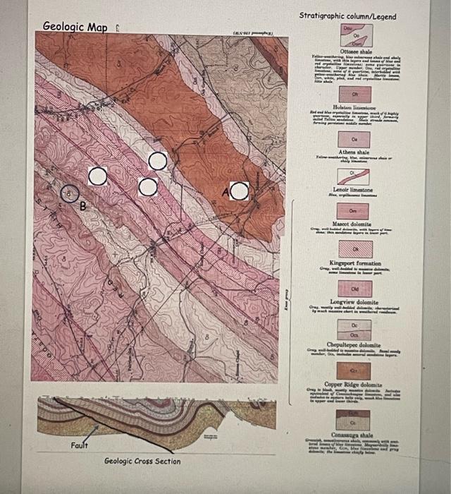 Solved Stratigraphic column/Legend Ottosee shale | Chegg.com