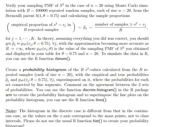 The exact sampling distribution of the sample | Chegg.com