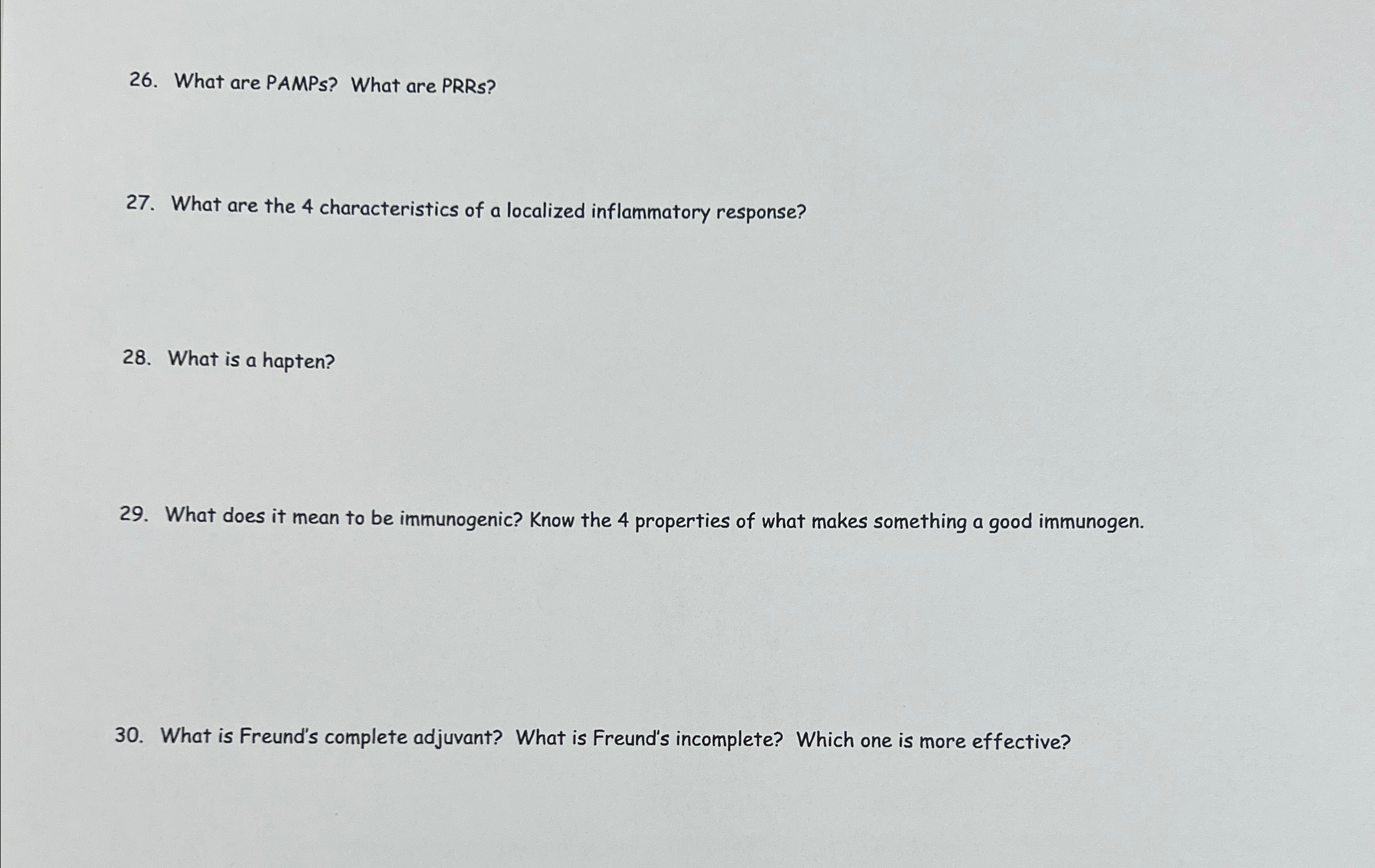 Solved What are PAMPs? What are PRRs?What are the 4 | Chegg.com