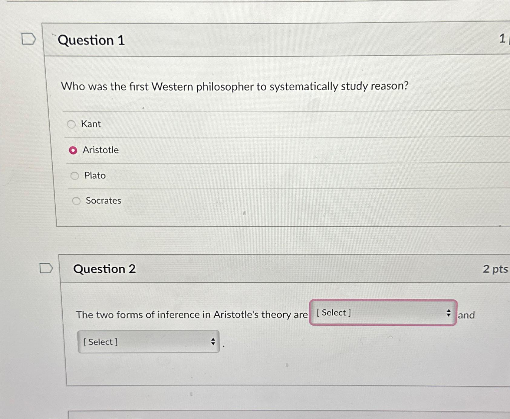 Solved Question 1Who was the first Western philosopher to | Chegg.com