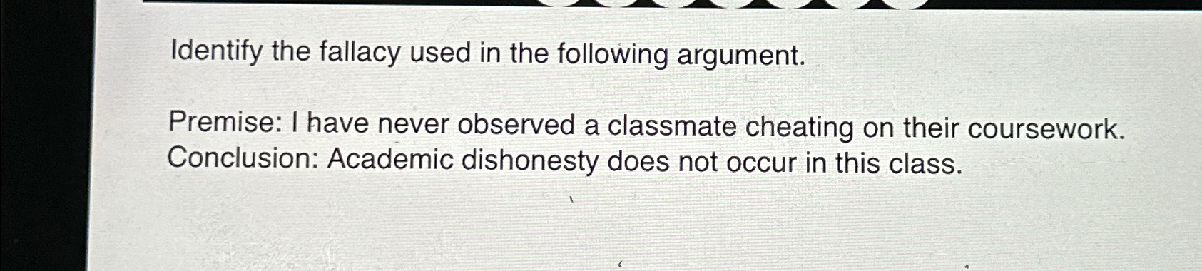 Solved Identify the fallacy used in the following | Chegg.com