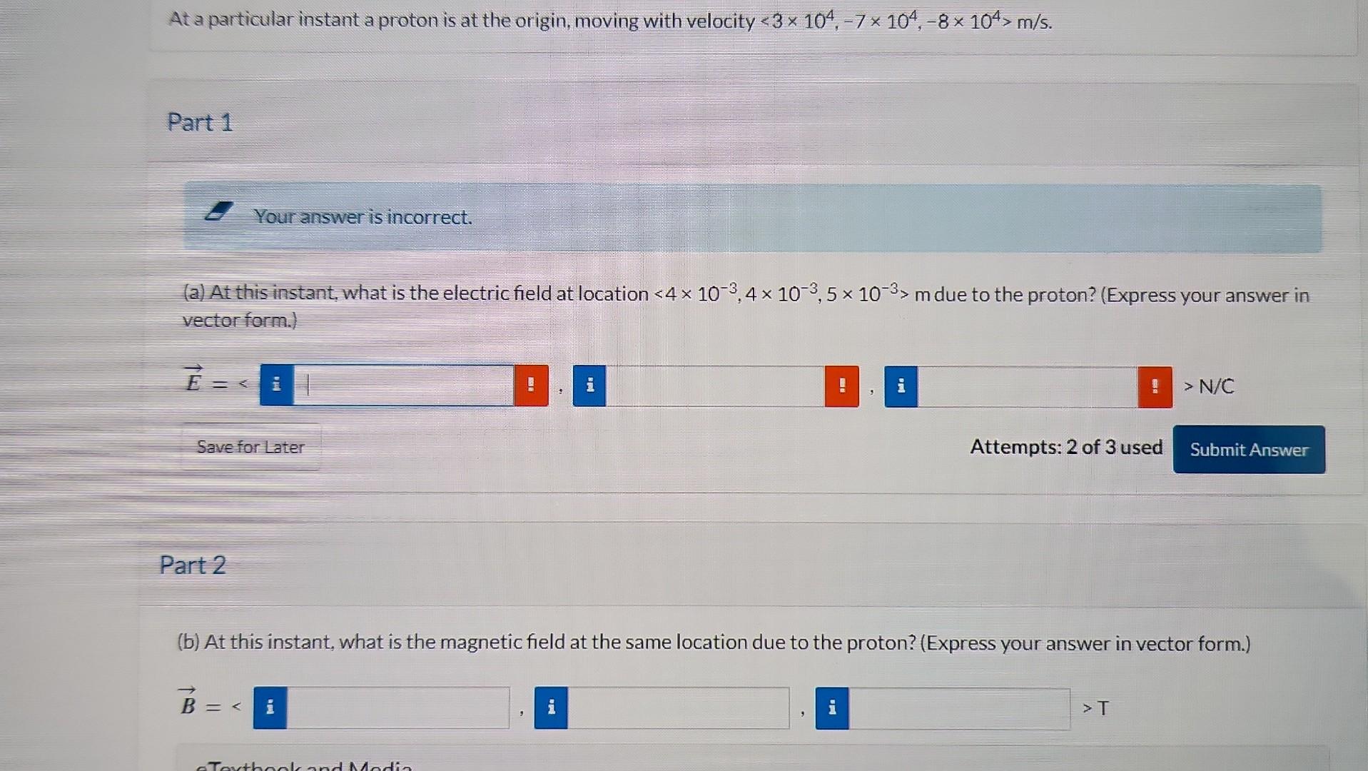 Solved At a particular instant a proton is at the origin, | Chegg.com