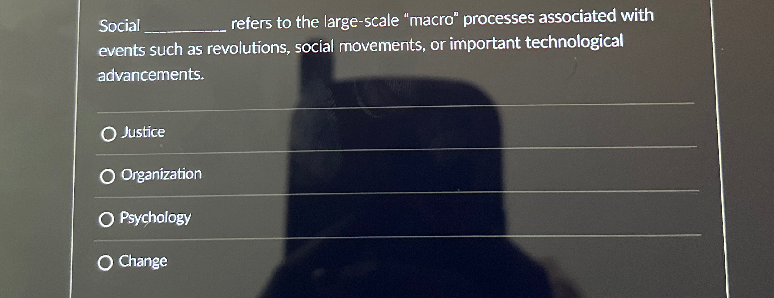 Solved Social q, ﻿refers to the large-scale "macro" | Chegg.com