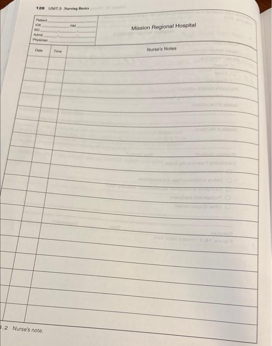 Solved Documentation Exercise - Scenario: Questions 44 | Chegg.com