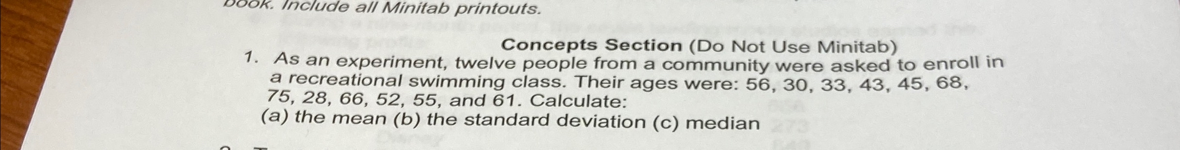 Solved Concepts Section (Do Not Use Minitab)As an | Chegg.com