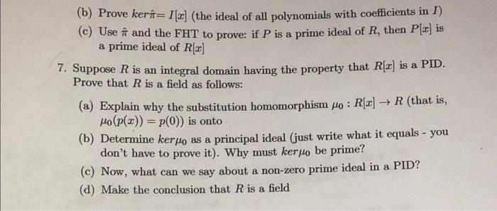 Solved College Abstract Algebra 2: Please answer all and | Chegg.com