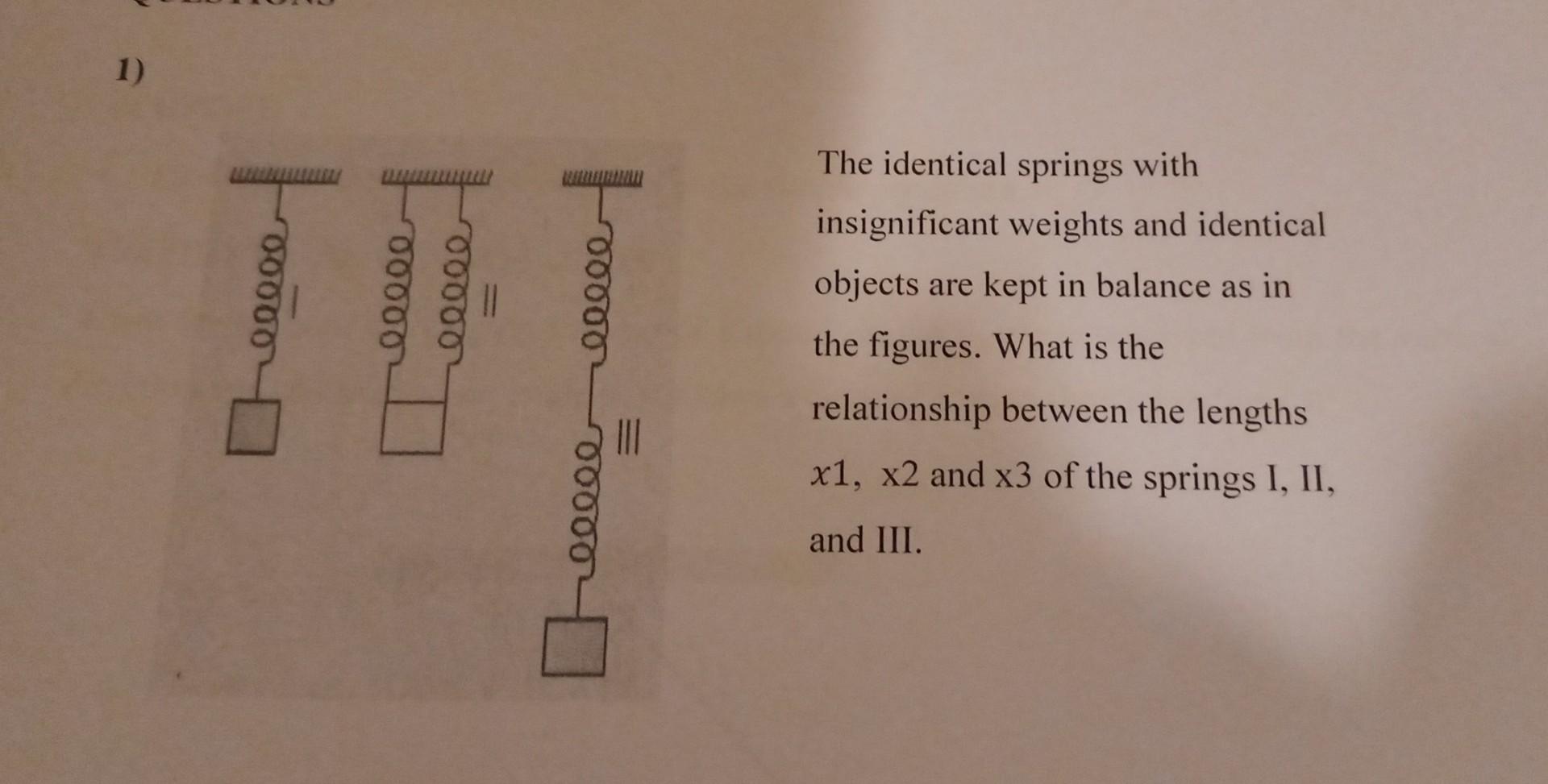 Solved The identical springs with insignificant weights and | Chegg.com