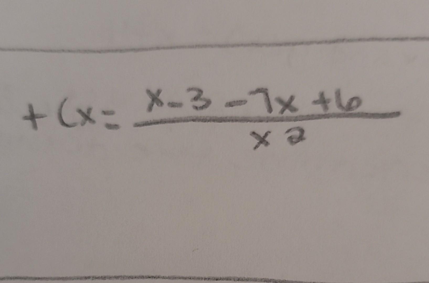 +Cx=x2x−3−7x+6 | Chegg.com