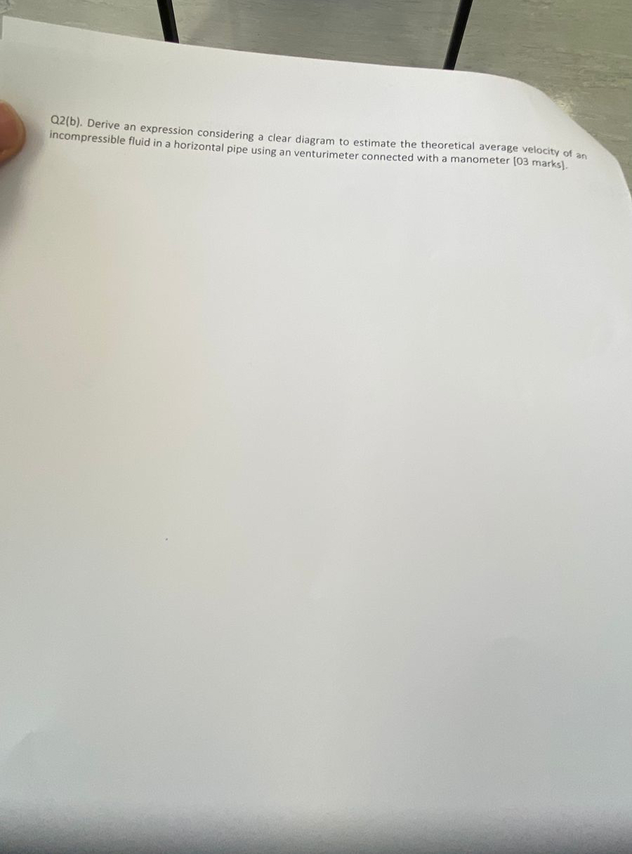 Solved Q2(b). ﻿Derive an expression considering a clear | Chegg.com