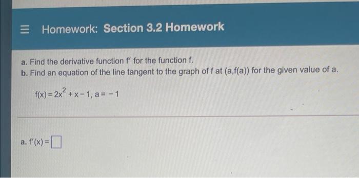 Solved = Homework: Section 3.2 Homework a. Find the | Chegg.com Solved = Homework: Section 3.2 Homework a. Find the | Chegg.com