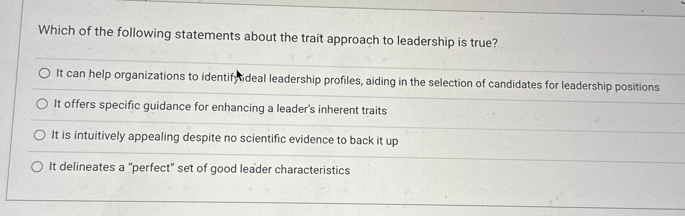 Solved Which of the following statements about the trait | Chegg.com
