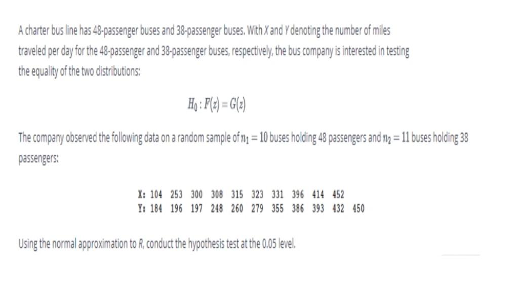 Solved A charter bus line has 48-passenger buses and | Chegg.com