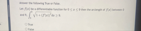 Solved Answer the following True or False.Let f(x) ﻿be a | Chegg.com
