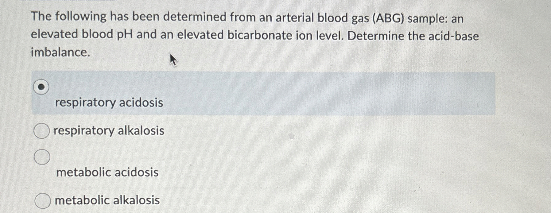 Solved The following has been determined from an arterial | Chegg.com