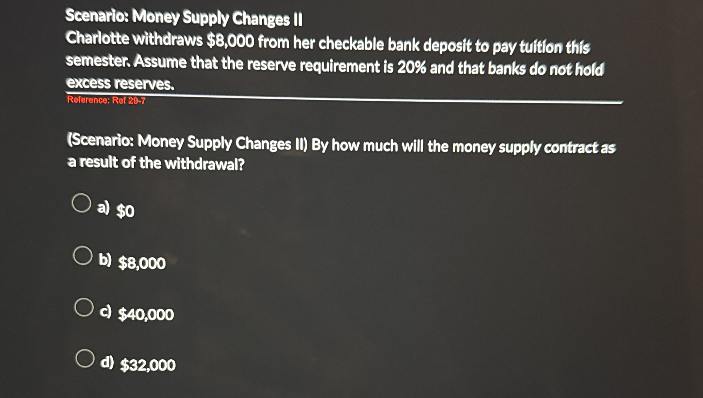 Solved Scenarios Money Supply Changes IICharlotte withdraws | Chegg.com