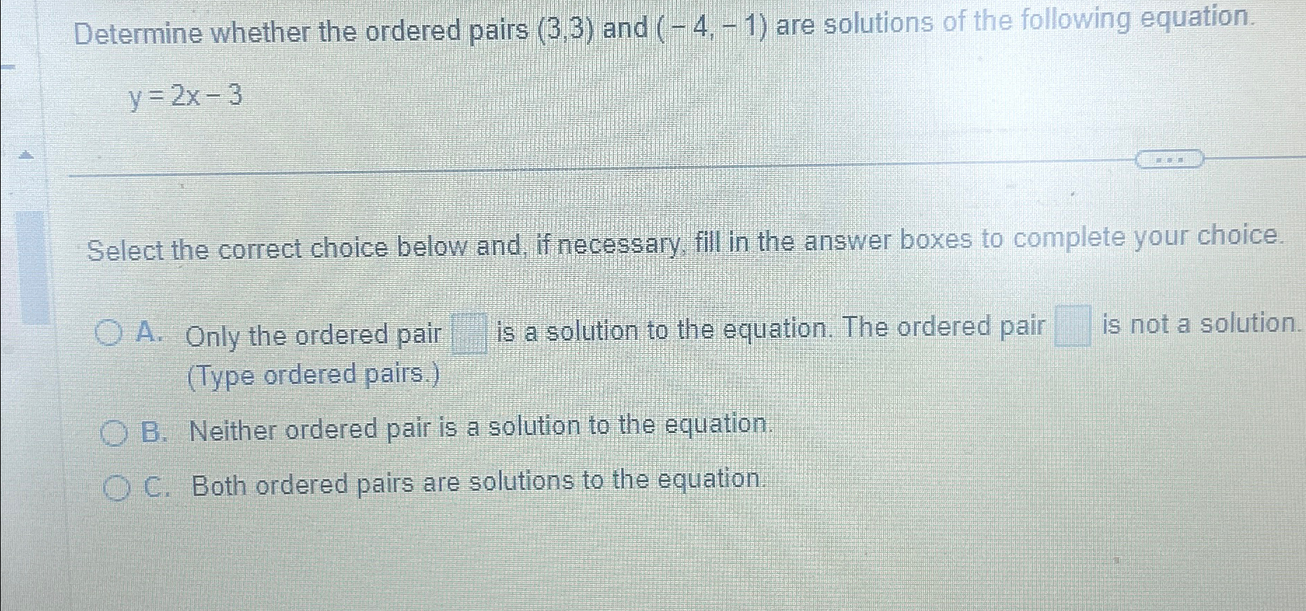 Solved Determine whether the ordered pairs (3,3) ﻿and | Chegg.com