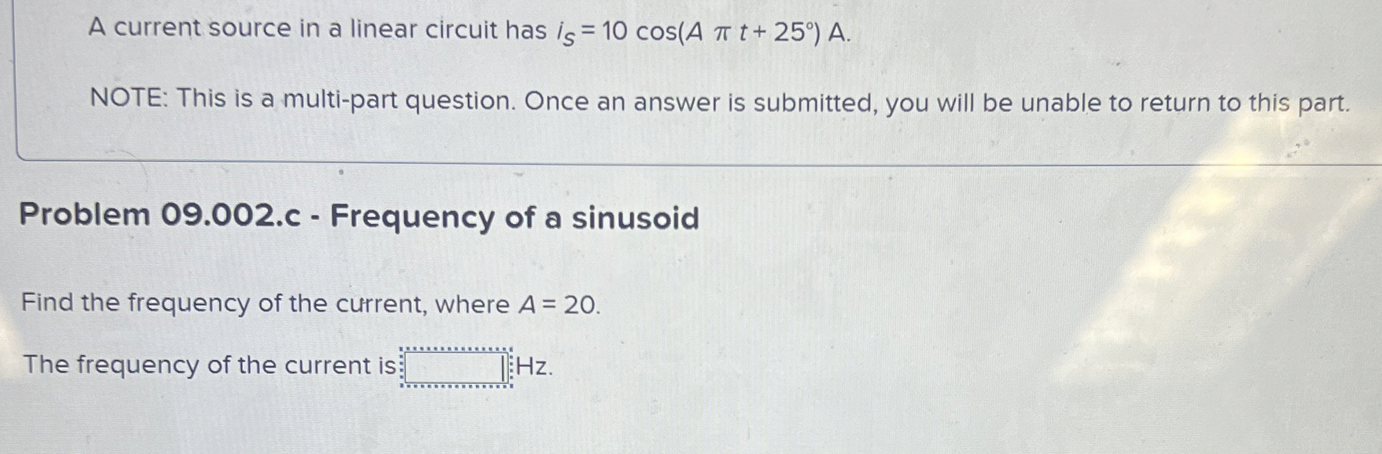 Solved A current source in a linear circuit has | Chegg.com