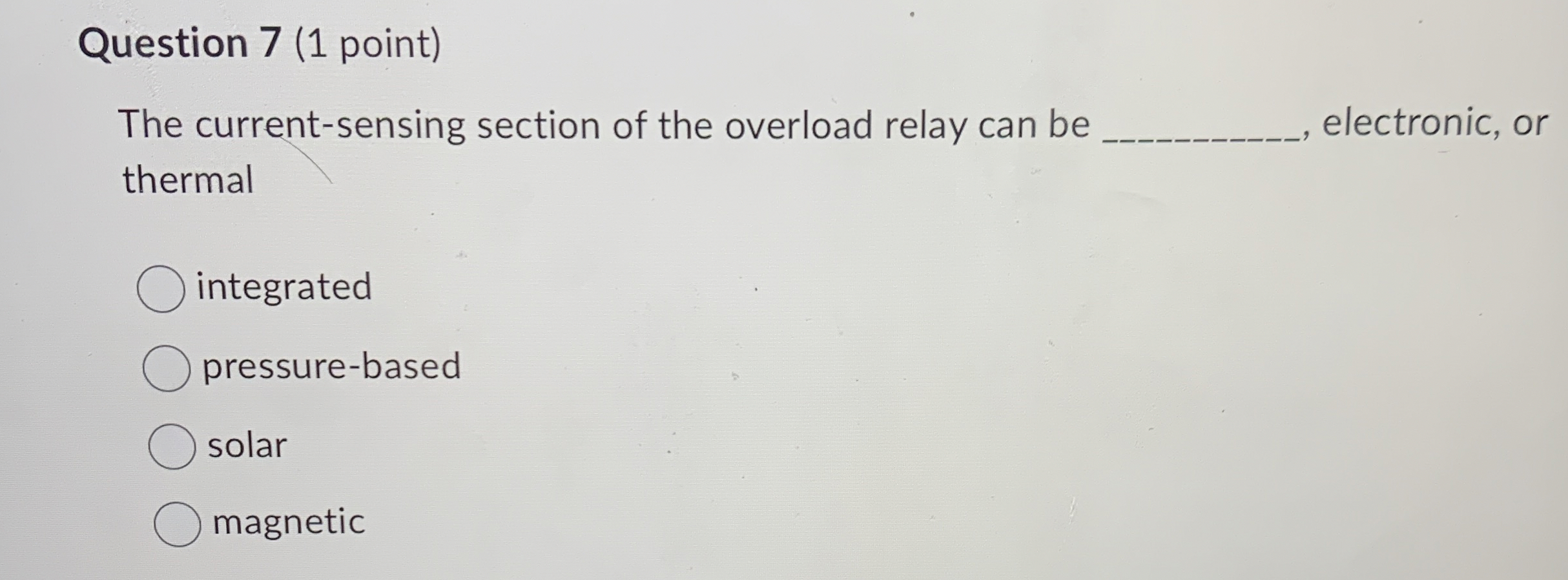 Solved Question 7 (1 ﻿point)The current-sensing section of | Chegg.com