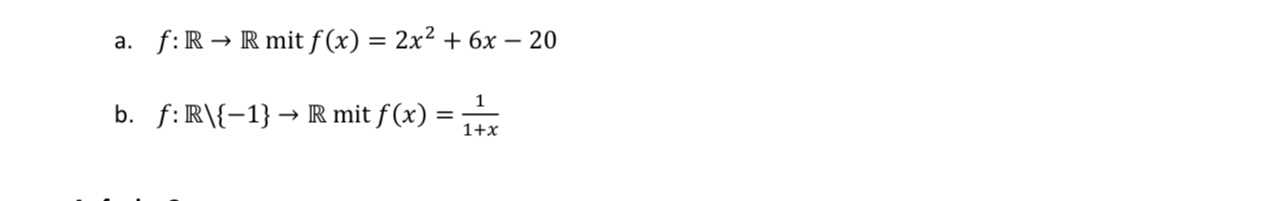 Solved Specify areas in which the following functions are | Chegg.com