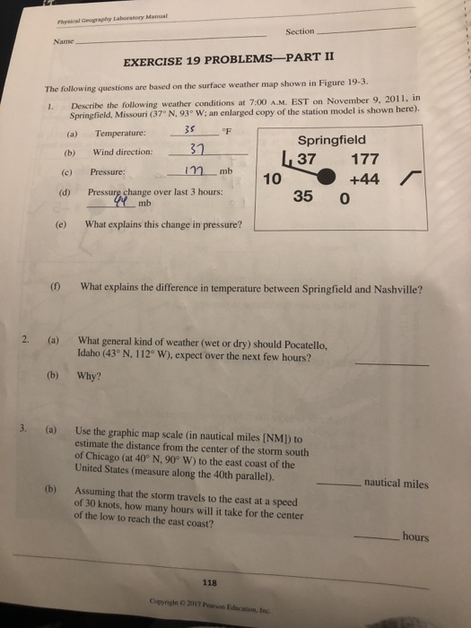 Solved: Physical Geognaphy Laboratory Manual Section Name ... | Chegg.com