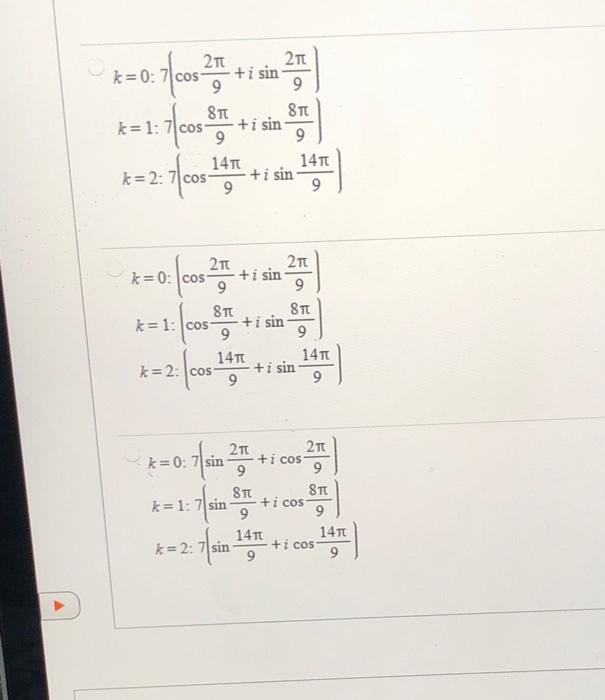 Solved Use DeMoivre's theorem to find the indicated roots of | Chegg.com