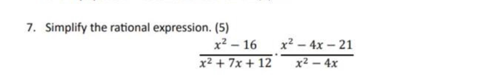 Solved Simplify the rational expression. | Chegg.com