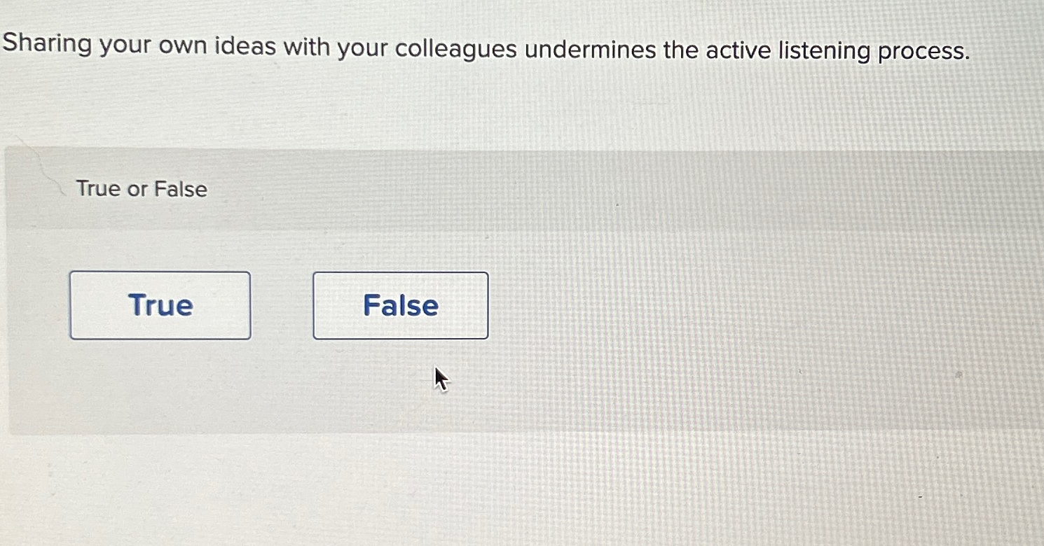 Solved Sharing your own ideas with your colleagues | Chegg.com