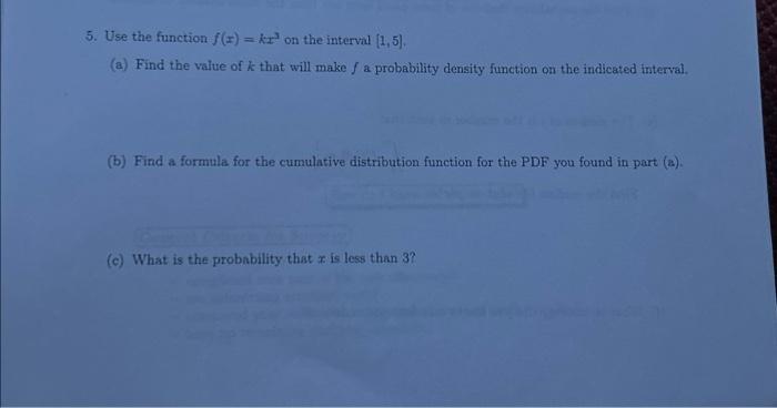 Solved Find a value of k that will make f a probability | Chegg.com