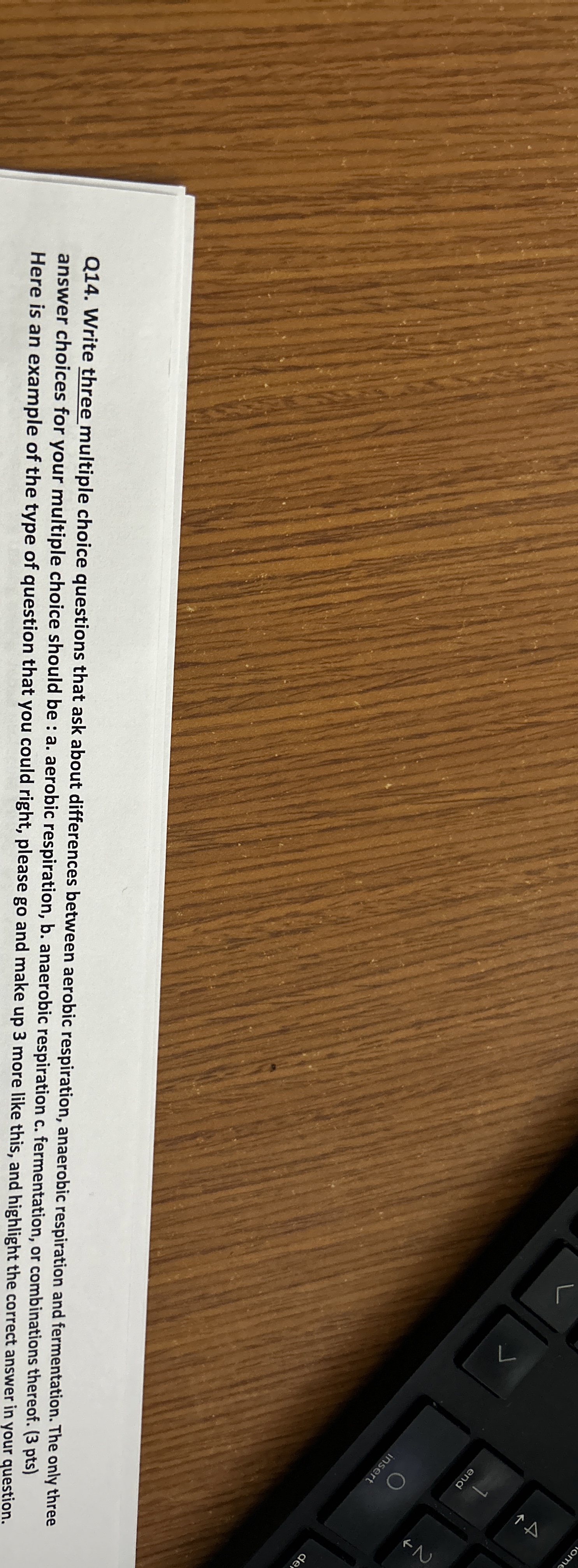 Solved Q14. ﻿Write three multiple choice questions that ask | Chegg.com