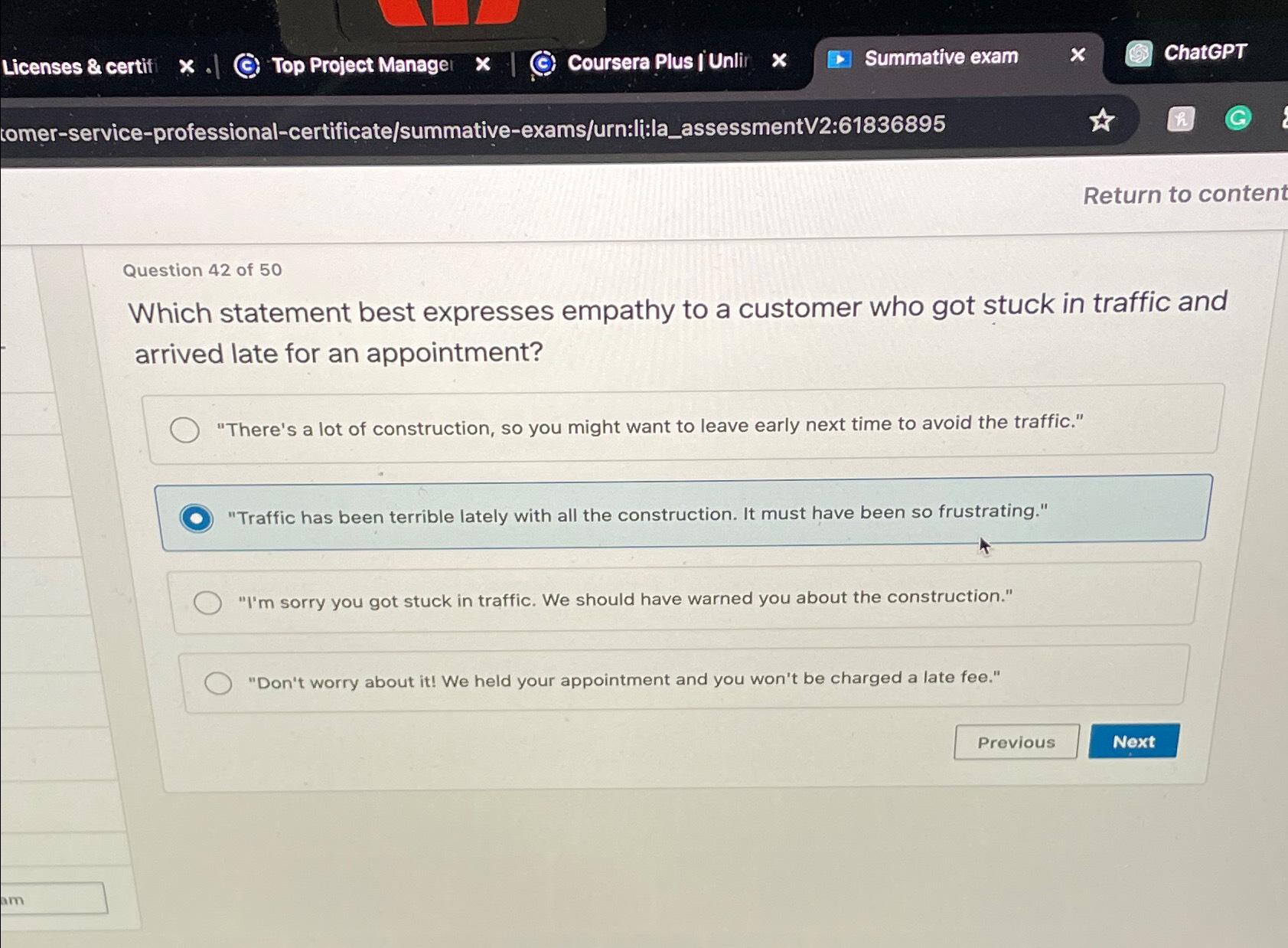 Solved Return to contenQuestion 42 ﻿of 50Which statement | Chegg.com