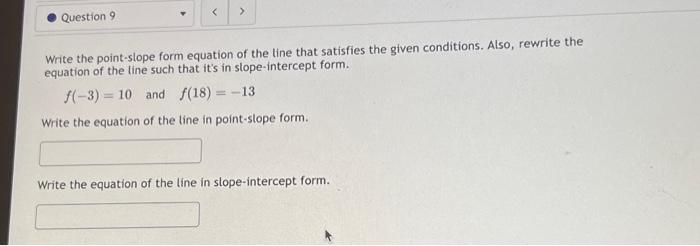 Solved Write the point-slope form equation of the line that | Chegg.com
