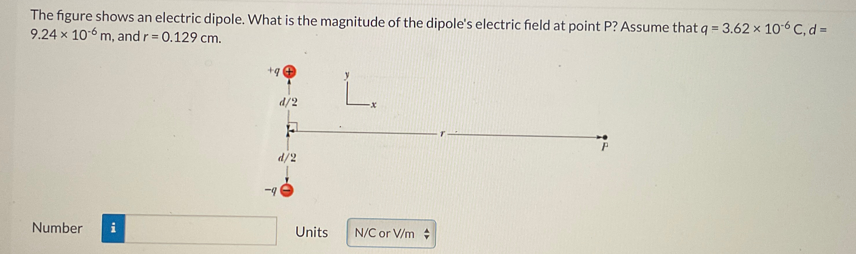 Solved The figure shows an electric dipole. What is the | Chegg.com