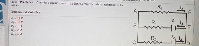 Solved (10\%) Problem 9: Consider a circuit shown in the | Chegg.com