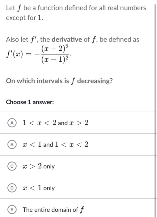 Solved Let f be a function defined for all real numbers | Chegg.com