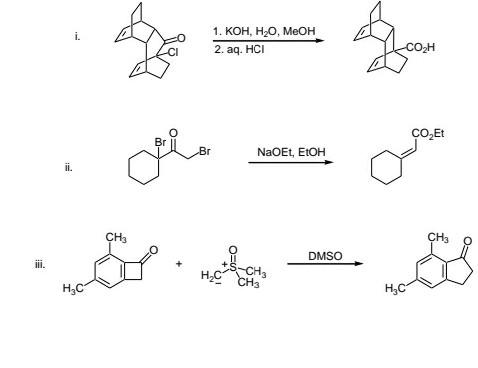 Solved i. 1. KOH, H20, MeOH 2. aq. HCI -COCH CO, Et Br Br | Chegg.com