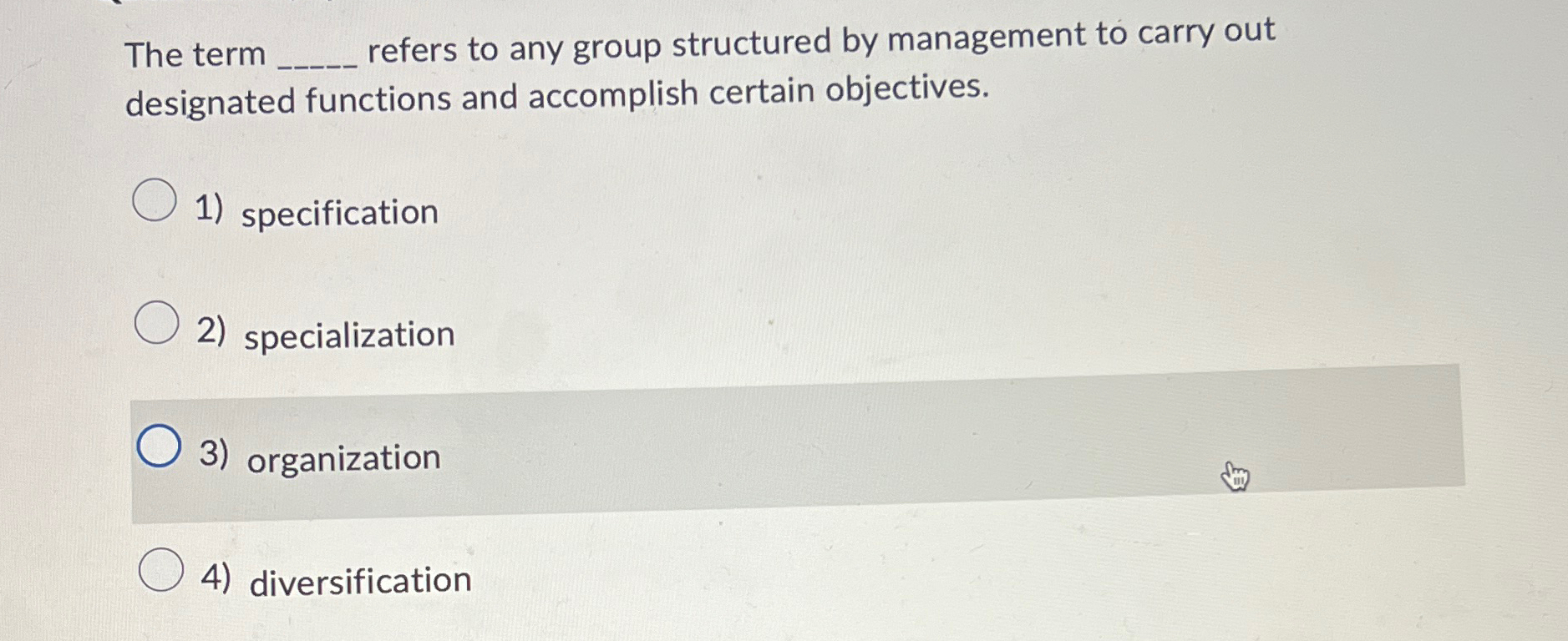 Solved The term Blank refers to any group structured by | Chegg.com